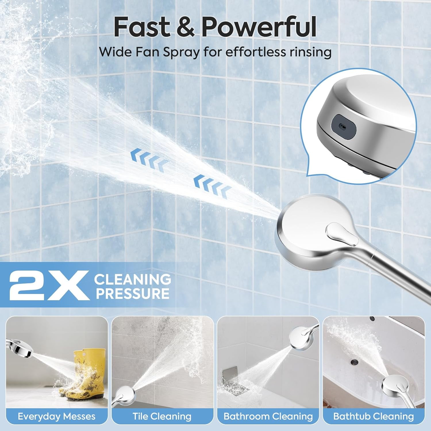 XUERUI-Filtered Shower Head with Handheld – High Pressure Hand Held ...
