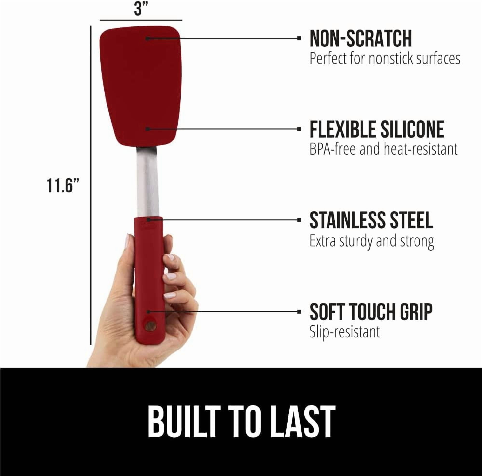 XUERUI-Food Grade Flexible Silicone Spatula, Heat Resistant Head for ...