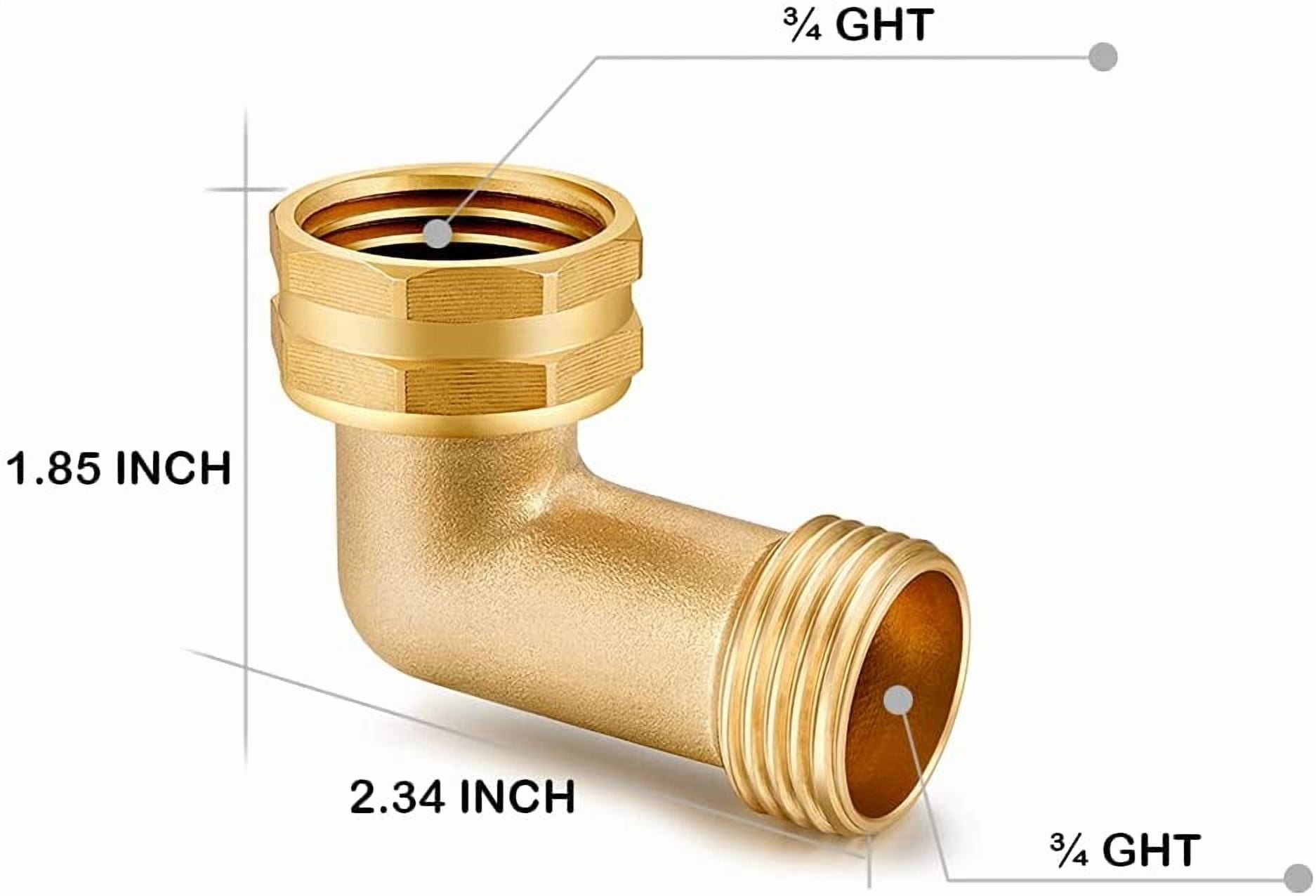 XUERUI-Garden Hose Elbow Connector 90 Degree Solid Brass Pipe Fittings ...