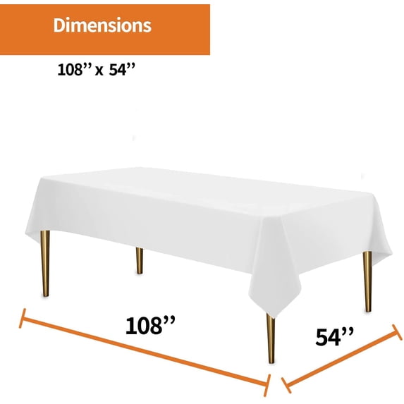 XUERUI-Green Disposable Plastic Tablecloth for Round Tables (12 Pack ...