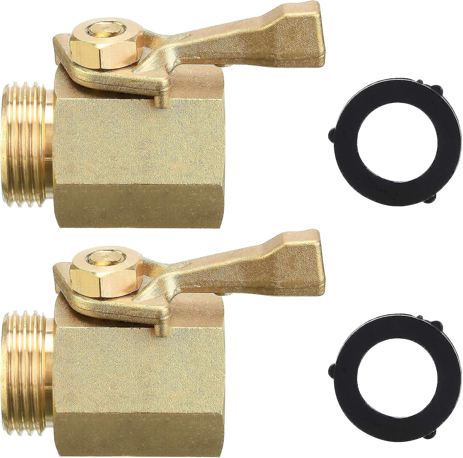 XUERUI-Heavy Duty Brass Garden Hose Shut Off Valve, Garden Hose Female ...