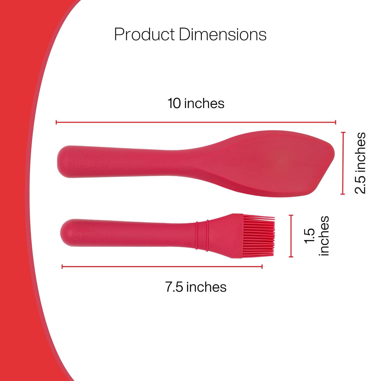 XUERUI-Heavy Duty Silicone Spatula and Brush, Non Scratch, Food Scraper ...