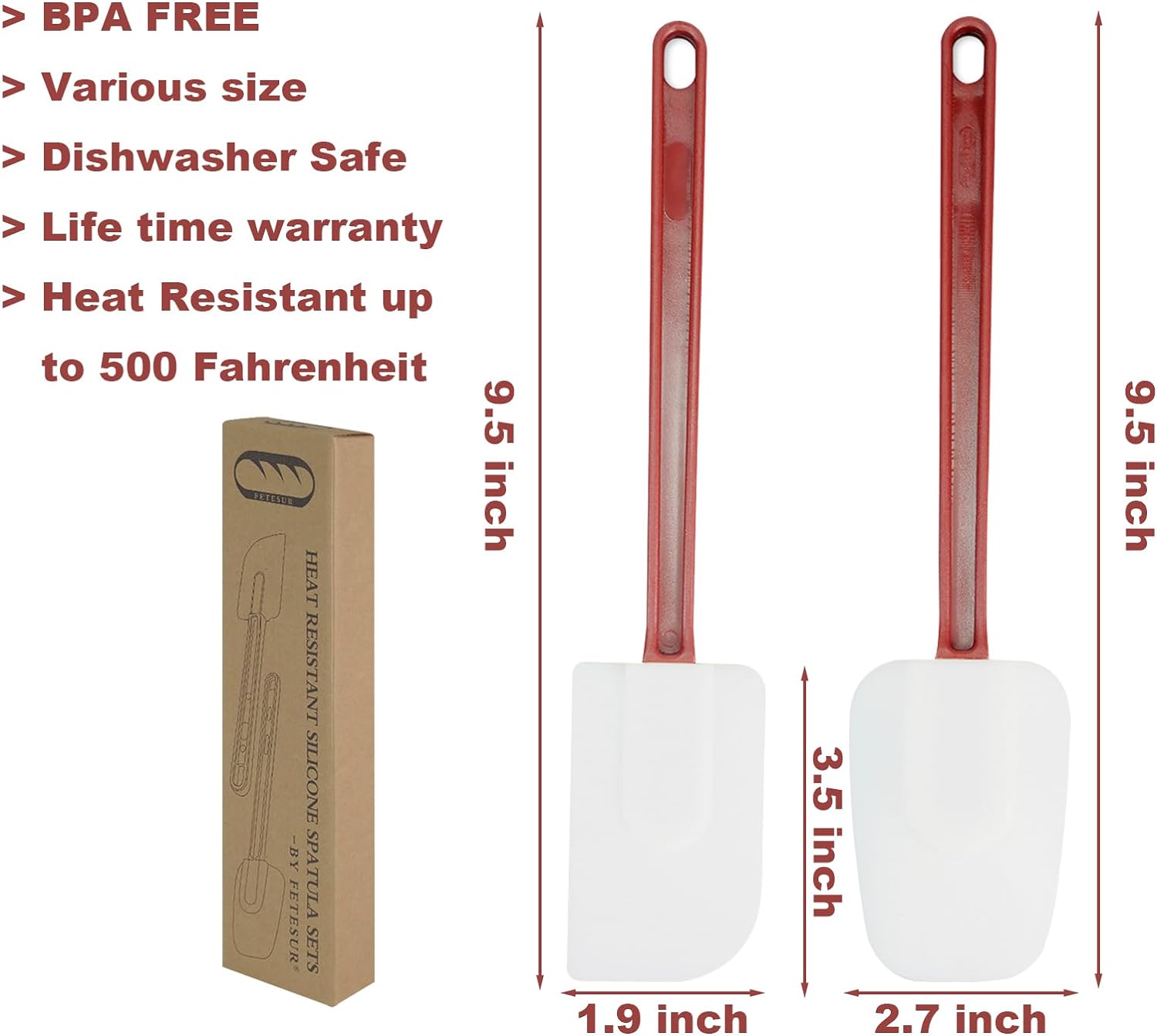 XUERUI-High Heat Resistant Silicone Scraper Spoon Commercial Spatula ...