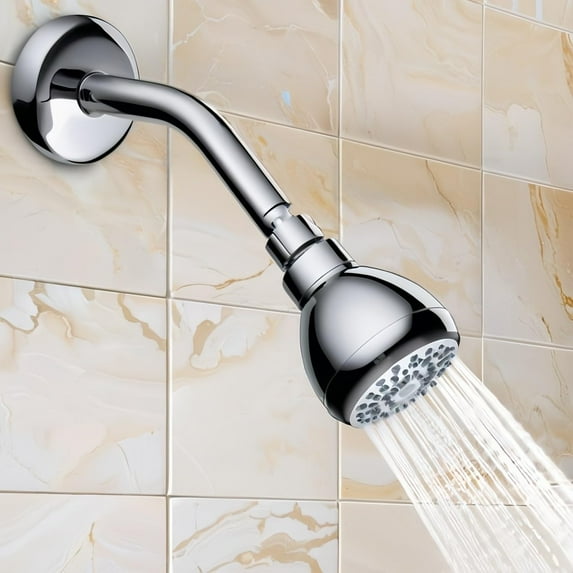 XUERUI-High Pressure Shower Head 3" Chrome - 360° Rotating Self ...