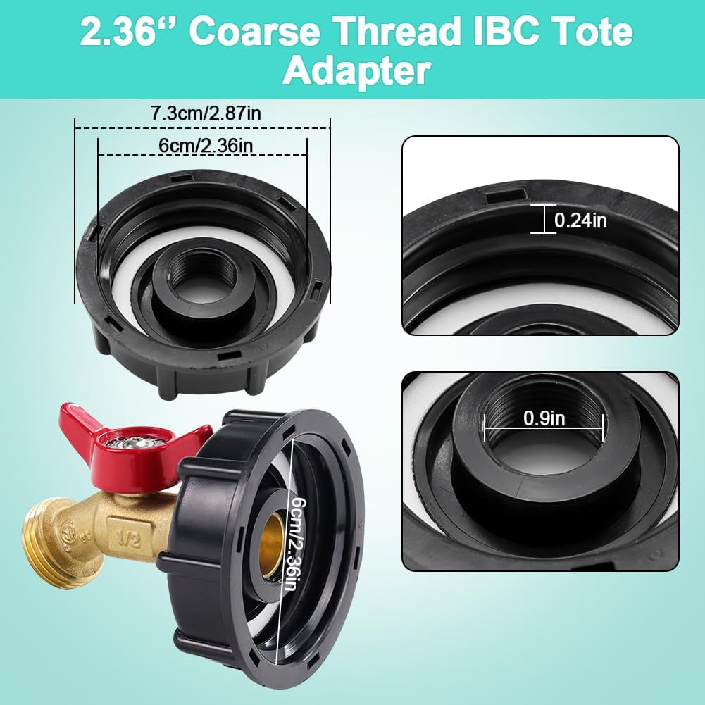 XUERUI-IBC Tote Adapter - 275-330 Gallon Tote to Garden Hose Adapter ...