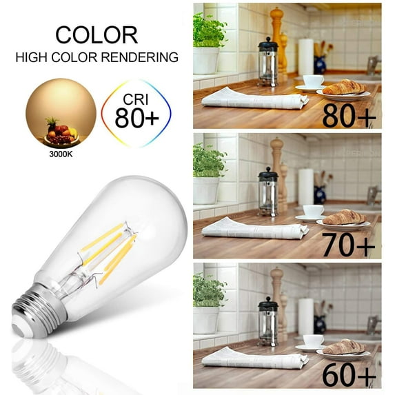 XUERUI-LED Edison Bulb,Antique 40W Vintage Bulb,E26 Non Dimmable Led ...