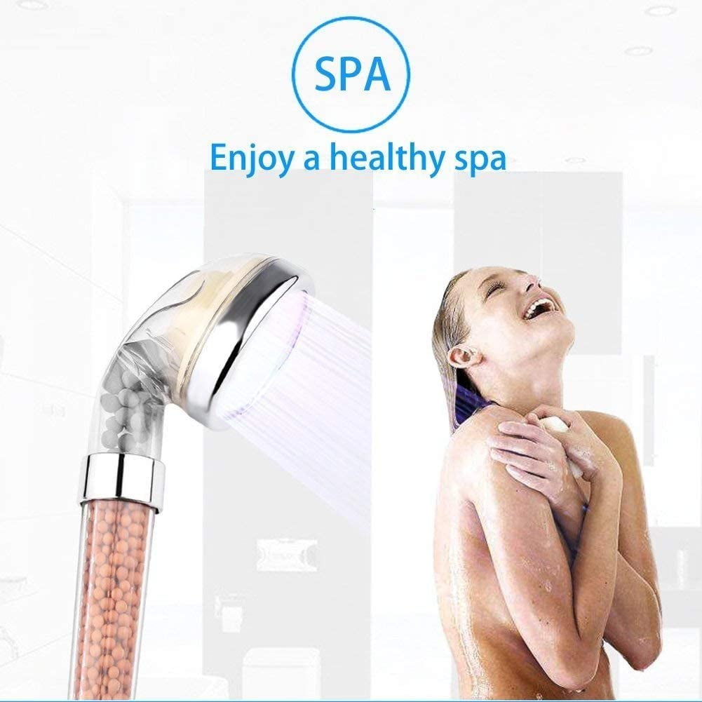 XUERUI-LED Shower Head with Hose and Shower Arm Bracket, High-Pressure ...