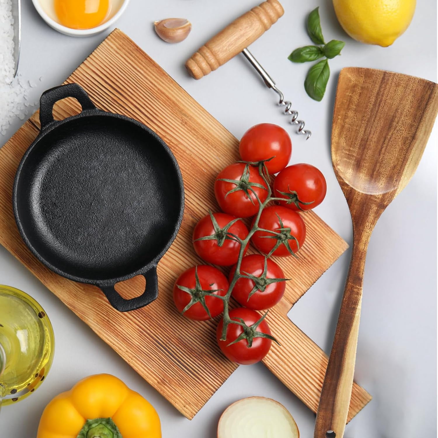 XUERUI-Large Wooden Wok Spatula, 13 Inch Natural Teak Long Handle ...