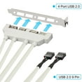 XUERUI-Motherboard 4 Ports USB 2.0 Rear Panel Bracket to Dual 9 pin ...