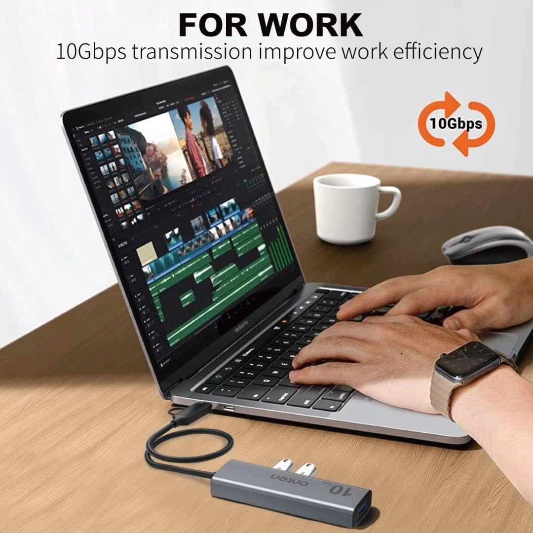 XUERUI-Onten 10Gbps USB C Hub,USB C to USB C/A adapter with USB3.2 GEN2 ...