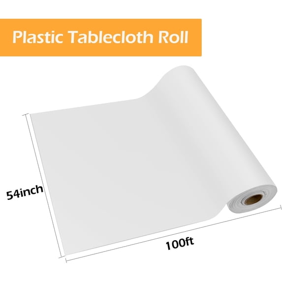 XUERUI-Plastic Table Cover Roll Blue Disposable Table Cloth 54 in x 100 ...