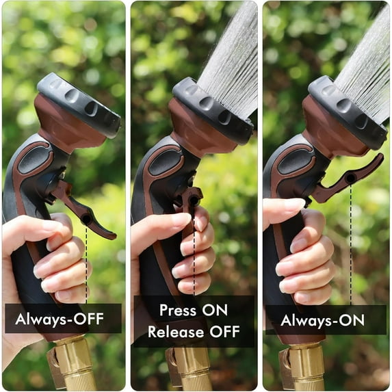 XUERUI-RESTMO Hose Nozzle with Easy Self-Lock Trigger, Heavy Duty Metal ...