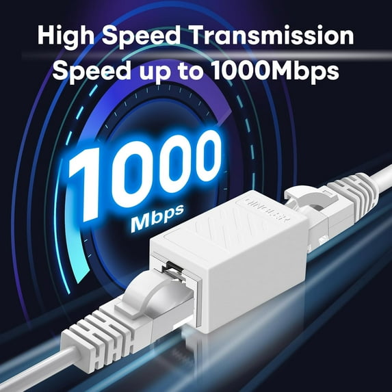 XUERUI-RJ45 Cat6 Coupler Ethernet Extender Connector, 10 Pack in line ...