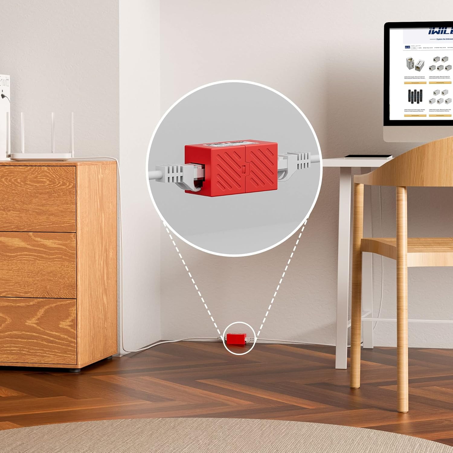 XUERUI-RJ45 Coupler Ethernet Connector, Female to Female RJ45 Connector ...