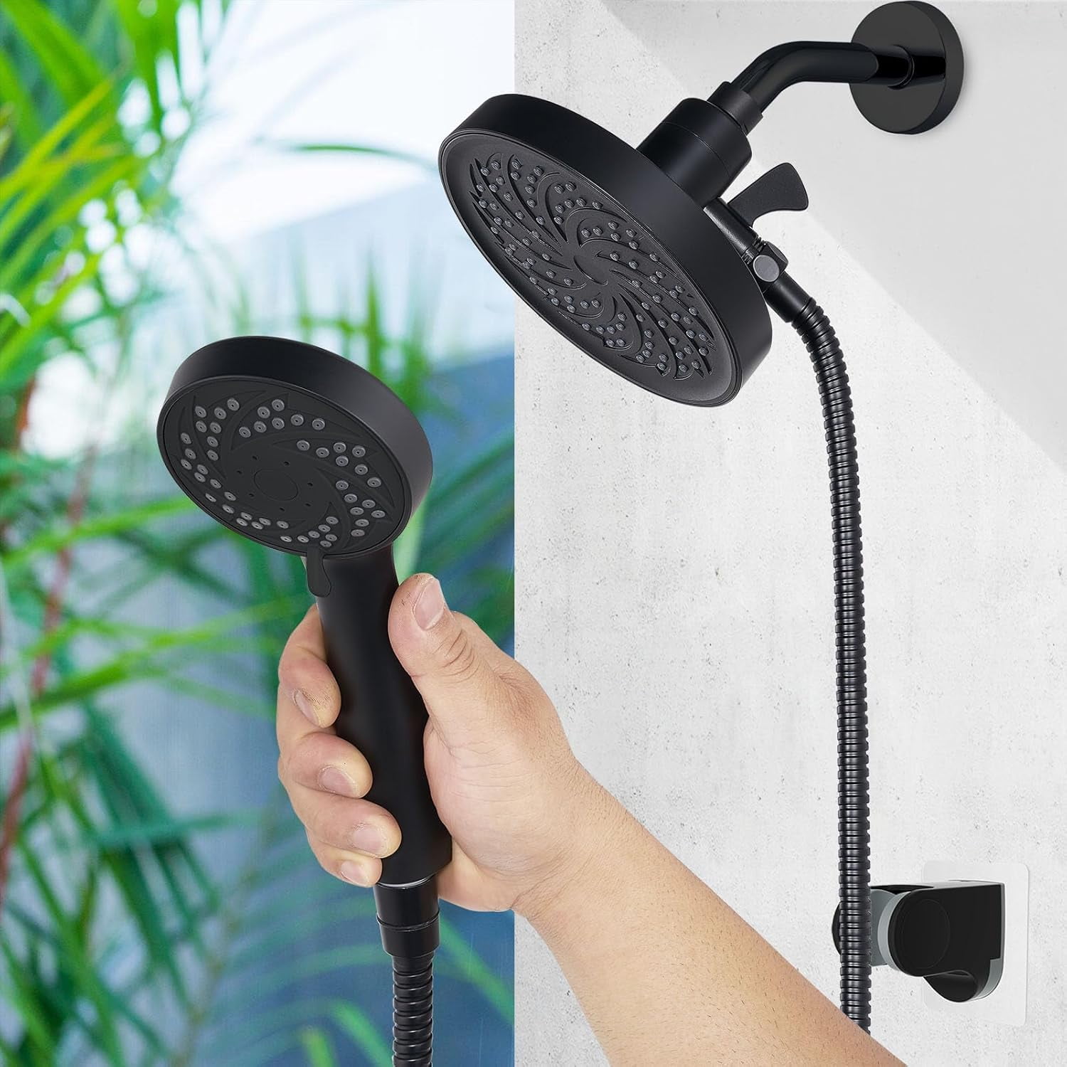 XUERUI-Rain Shower Head with Handheld, High Pressure Rainfall ...