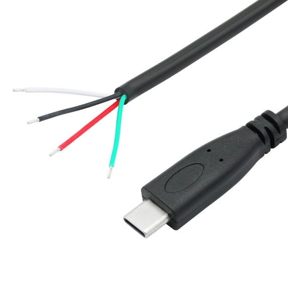 XUERUI-Short USB C to 4 Pin Bare Wire Open End Wire 11inch, 22AWG 5V/3A ...