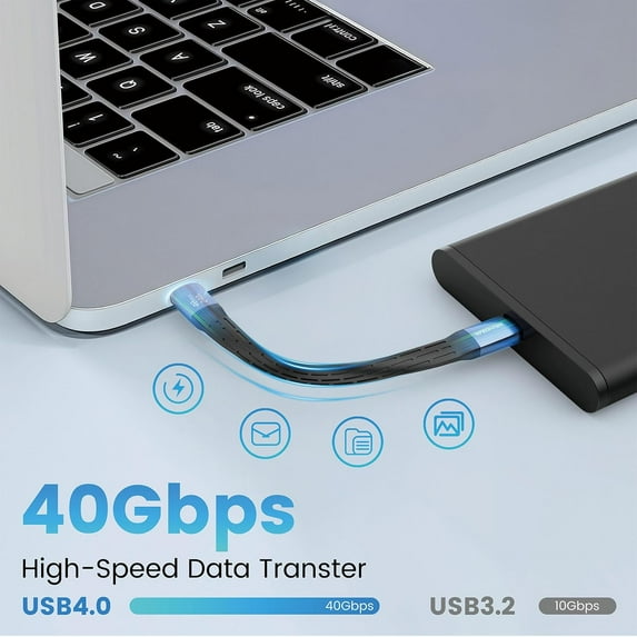 XUERUI-Short USB-C Cable, 240W PD Fast Charging, 40Gbps Data Transfer ...