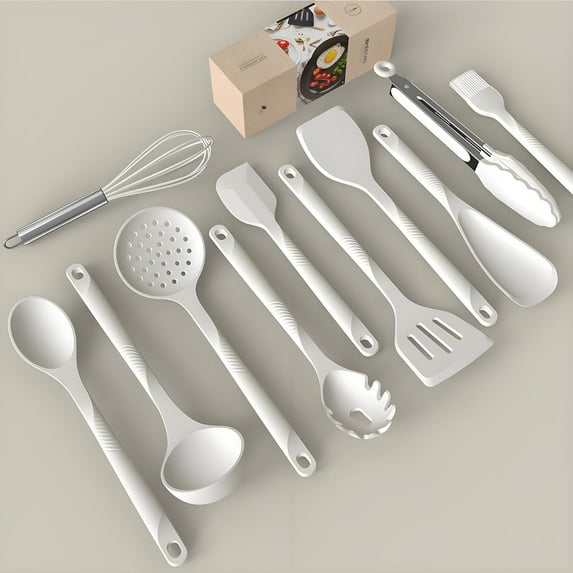 XUERUI-Silicone Cooking Utensils Set - 600°F Heat Resistant, Nonstick ...