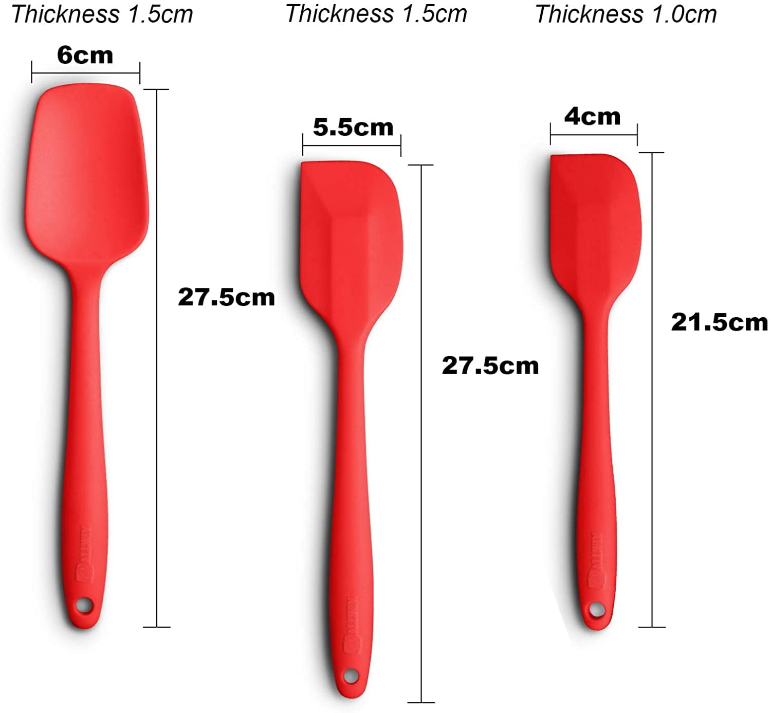 XUERUI-Silicone Spatula 3-piece Set, Ergonomic Handle High Heat ...