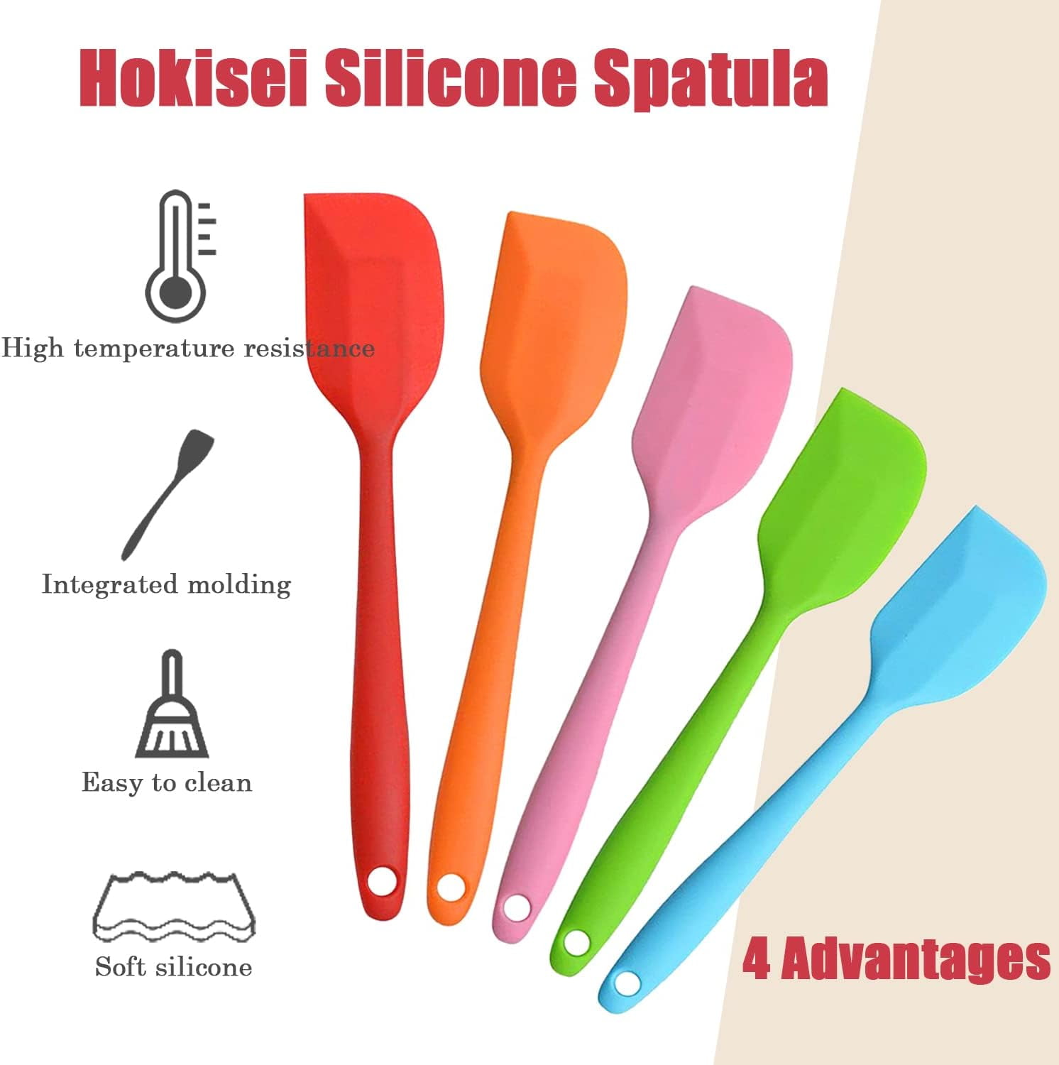 XUERUI-Silicone Spatula Heat Resistant Small Rubber Spatulas Cooking ...