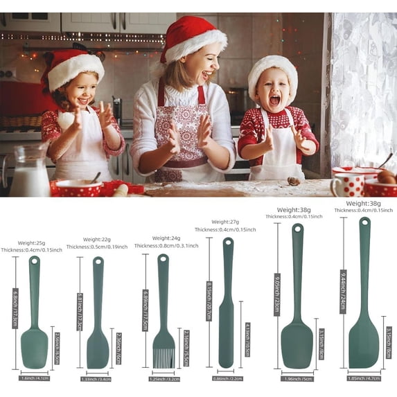 XUERUI-Silicone Spatula Set of 5-600°F Heat Resistant Kitchen Scraper ...