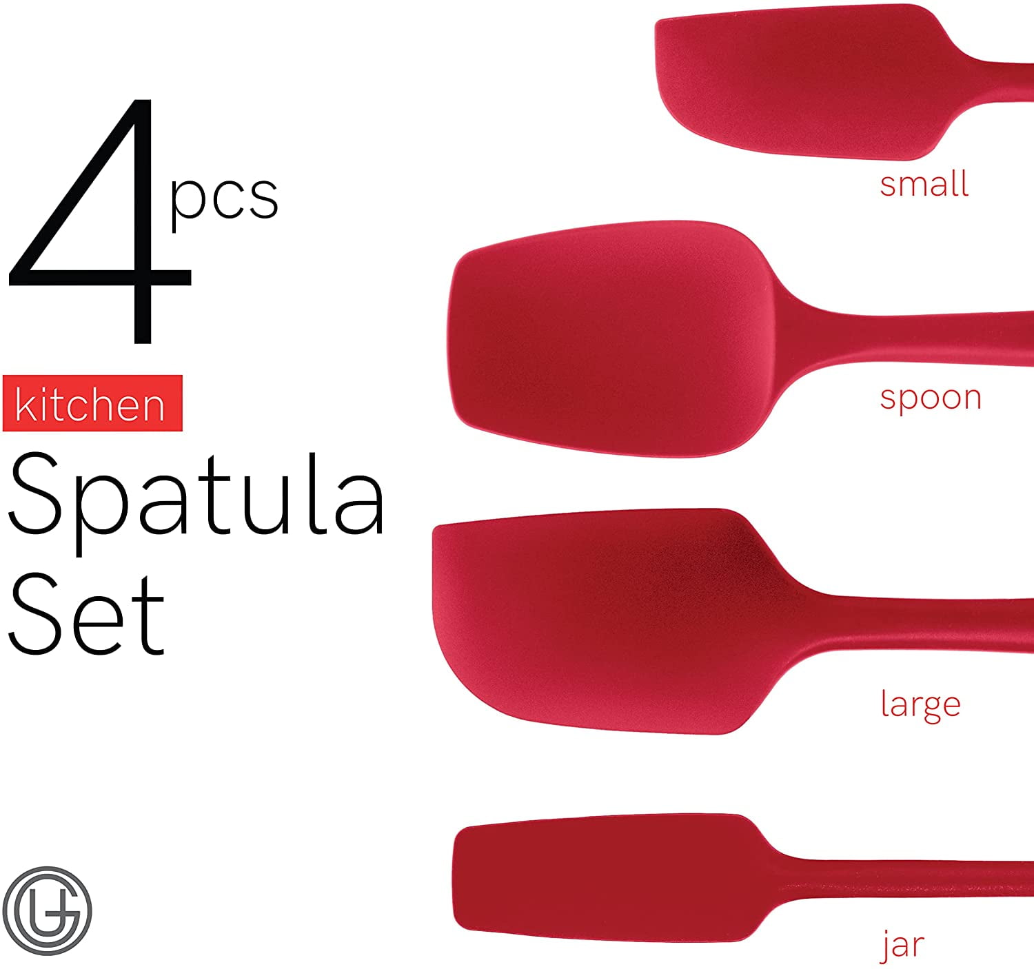 XUERUI-Silicone Spatula Set 600°F - High Heat Resistant Nonstick, Small ...