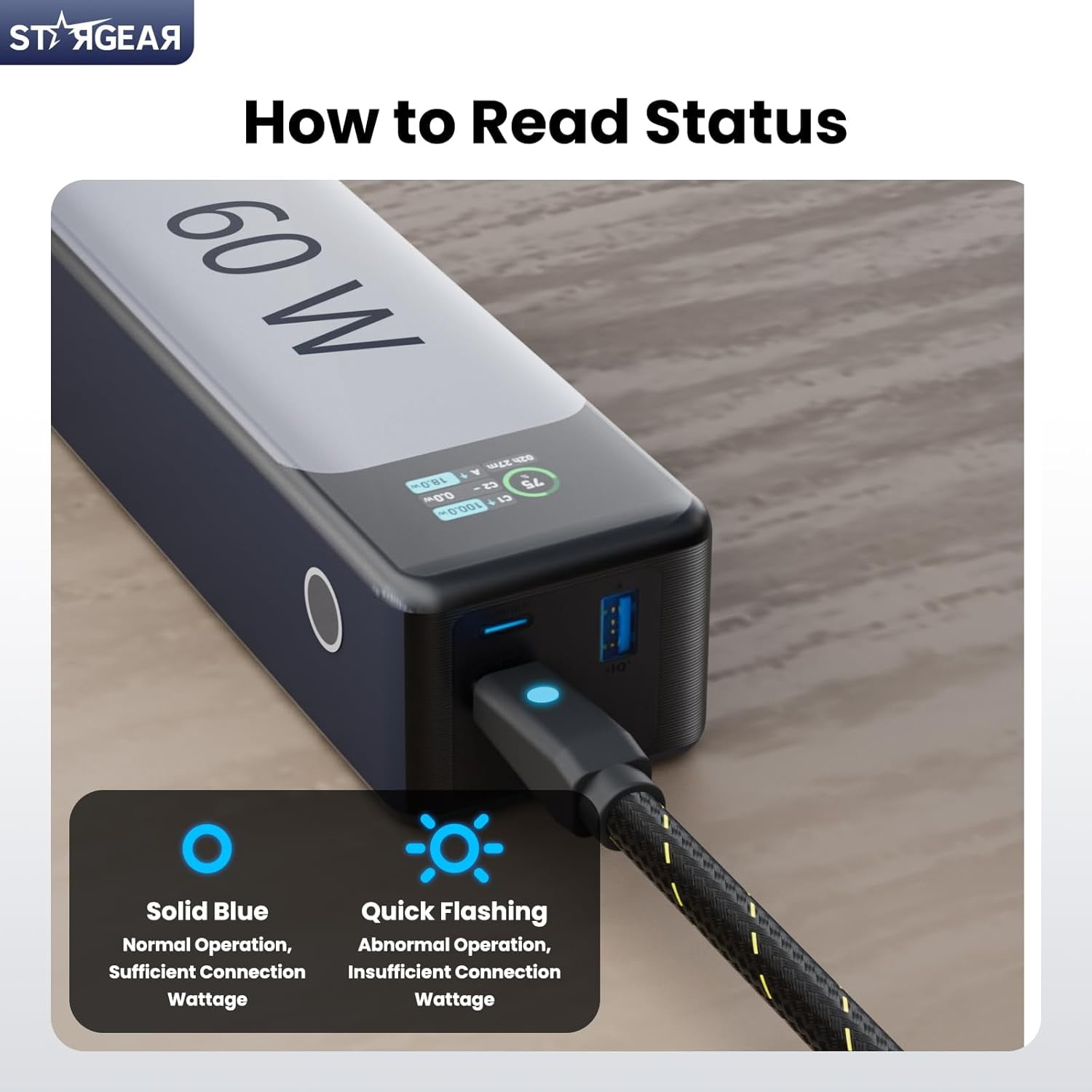 XUERUI-Starlink Mini Cable 6.5FT, Max 140W Input Starlink Mini USB C to ...