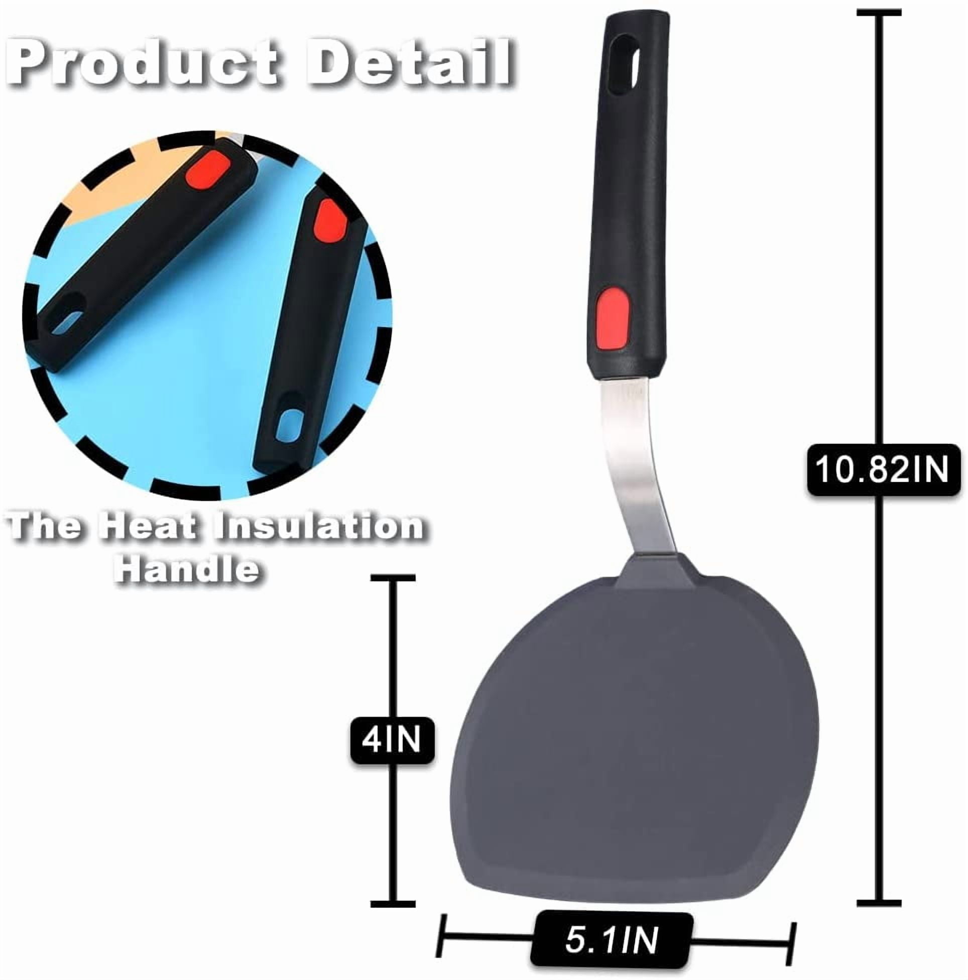 XUERUI-Tenta tenta kitchen Silicone Turner Wide Pancake Spatula Pizza ...