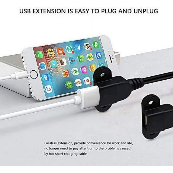 XUERUI-USB 2.0 Male to Dual Female Charging Extension Cable, Furniture ...