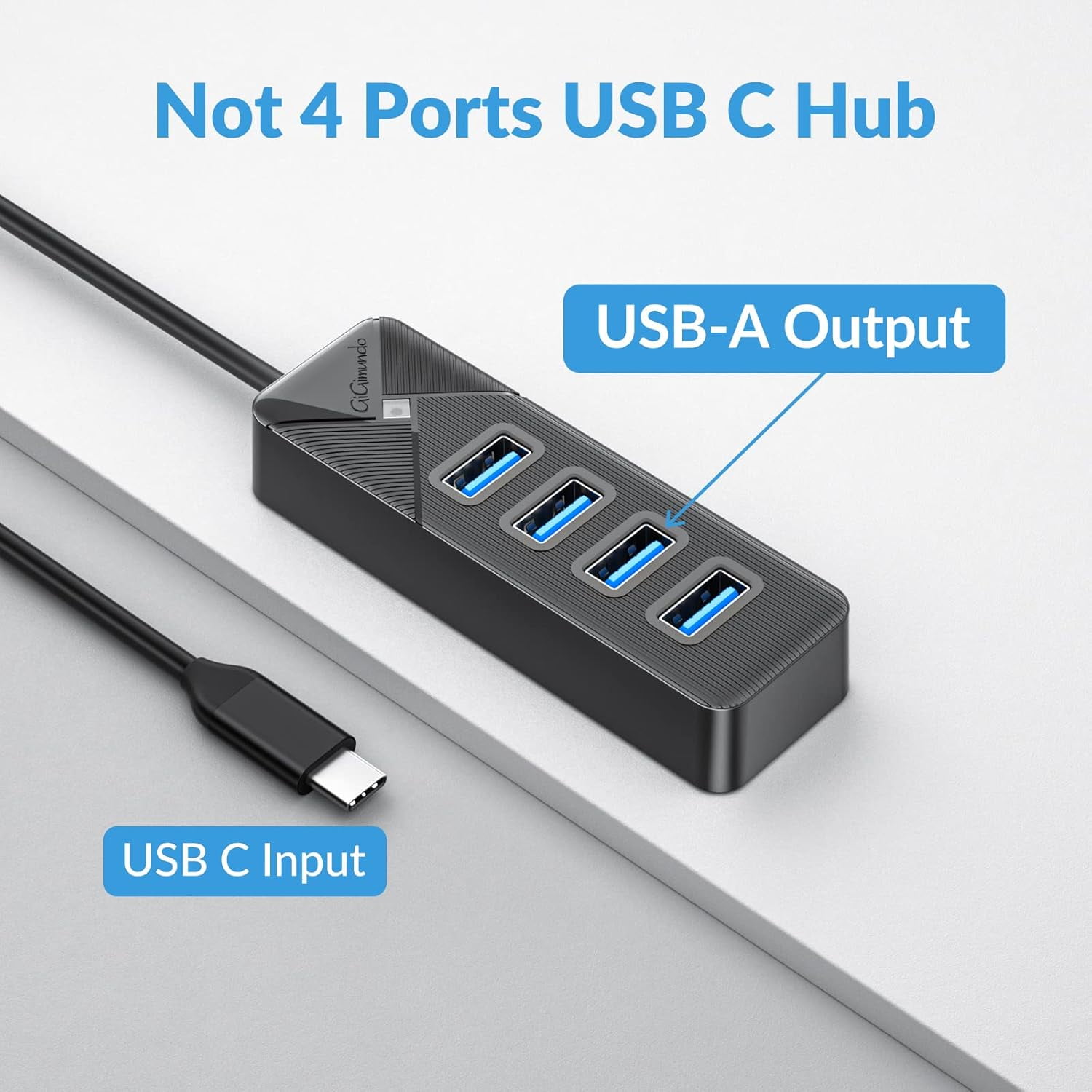 XUERUI-USB C to USB A 3.0 Adapter Hub for Laptop 4-Port, 5Gbps Multi ...