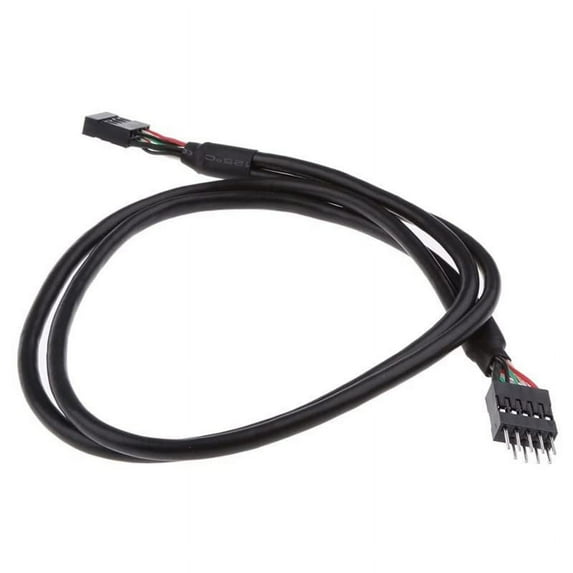 XUERUI-USB Header Extension Cable, USB 2.0 9-Pin Male to 9-Pin Female ...