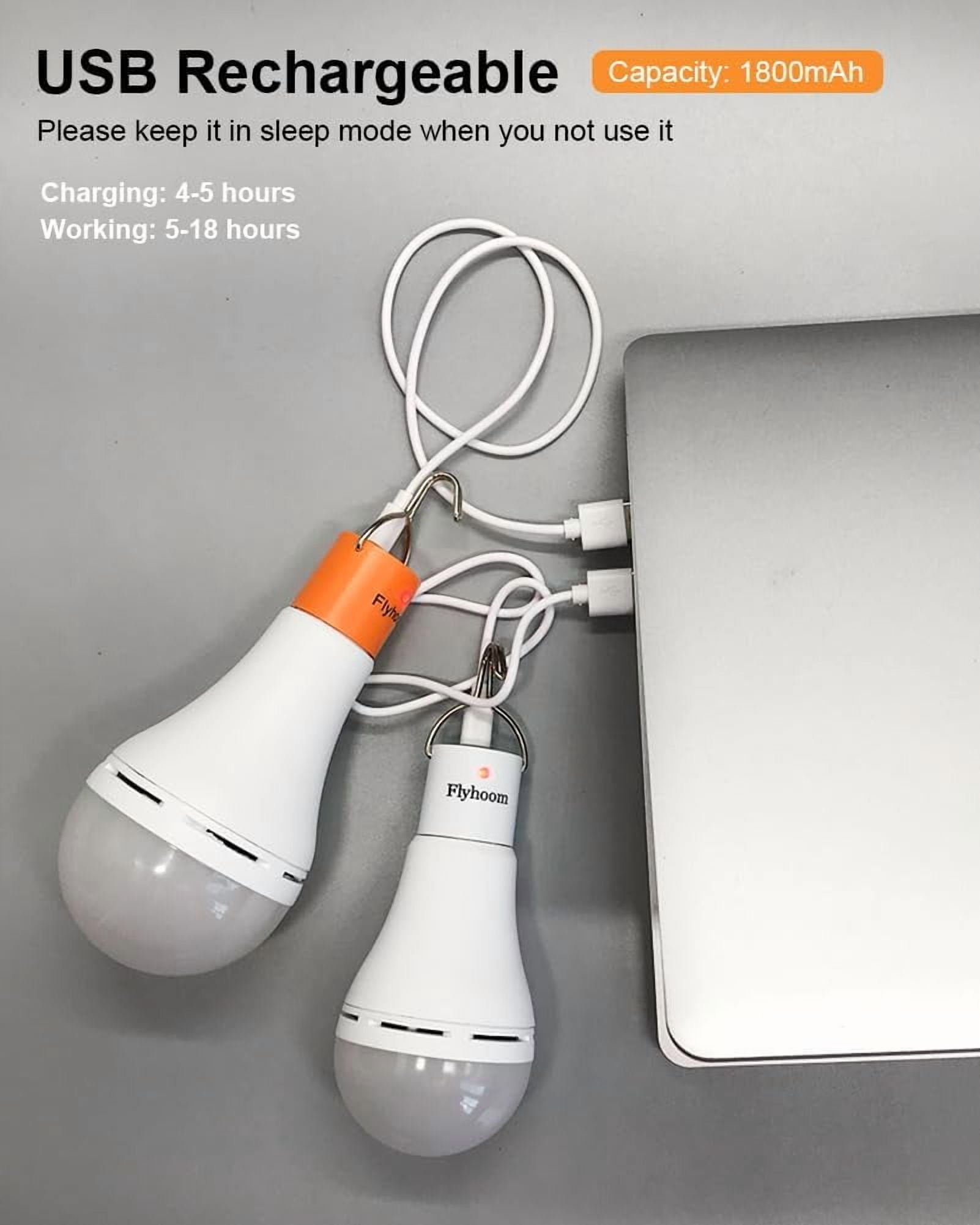XUERUI-USB Rechargeable Light Bulbs with Remote Timer, 5 Light Modes ...