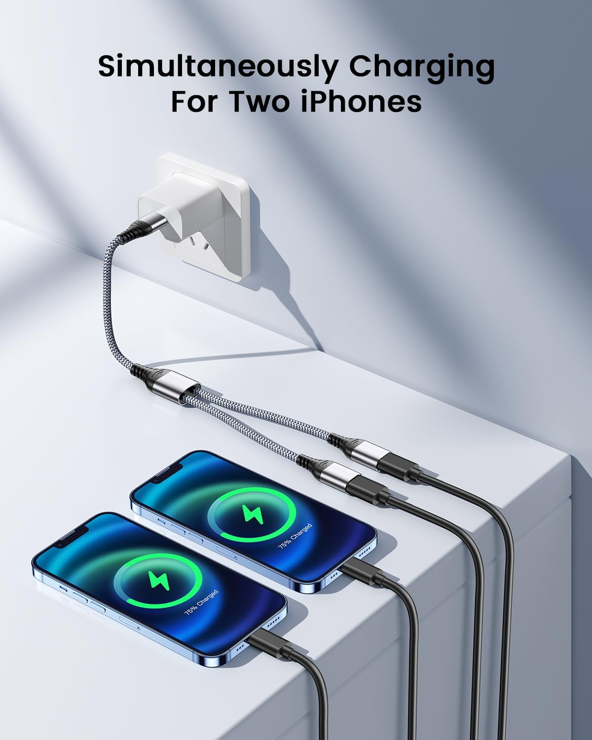 XUERUI-USB Splitter, USB 2.0 A Male to 2 Dual USB Female Jack Y ...