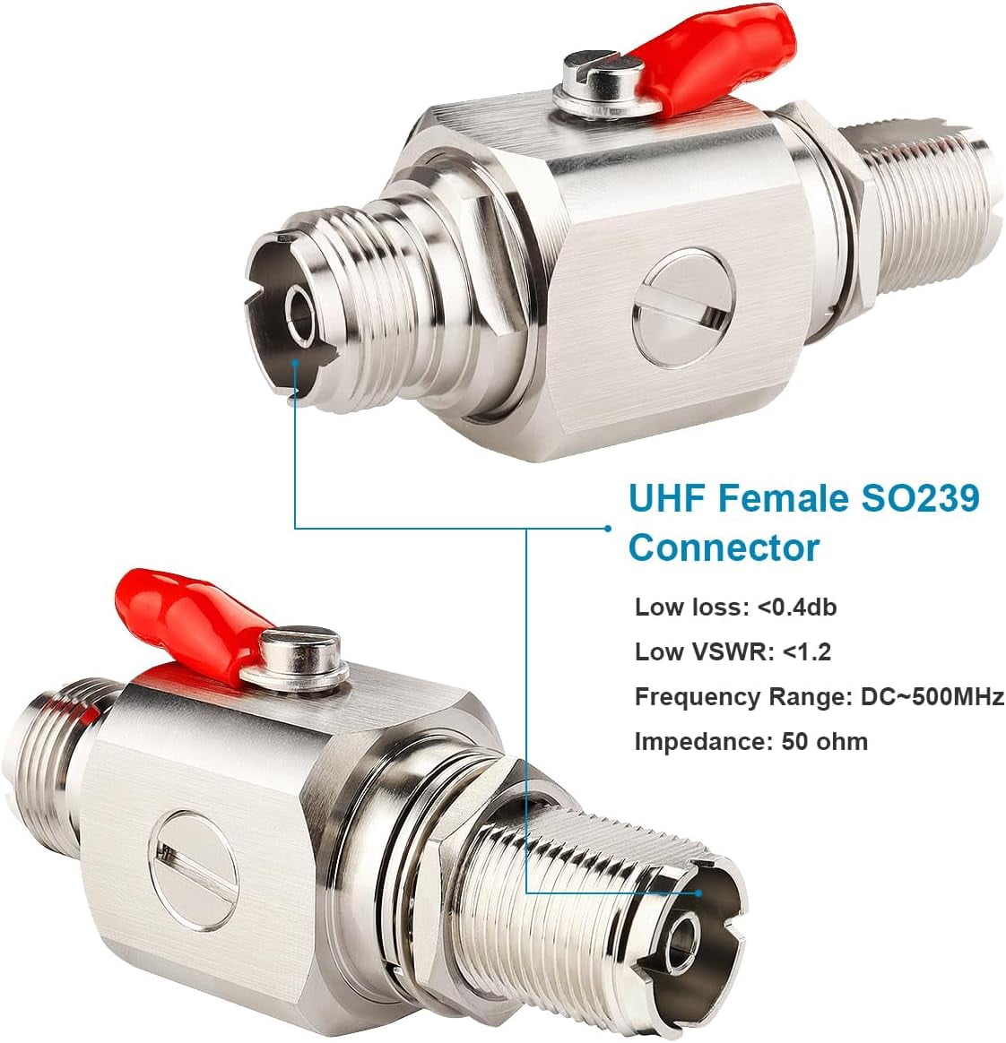 XUERUI-XRDS-RF UHF Coaxial Lightning Arrestor SO239 Socket Bulkhead UHF ...