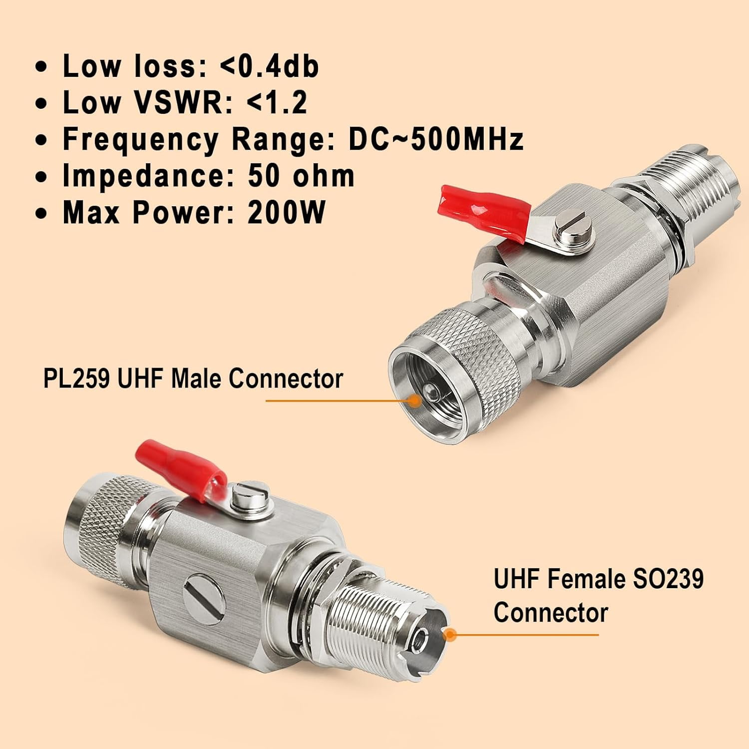 XUERUI-XRDS-RF UHF Lightning Arrestor PL-259 Lightning Surge Protector ...