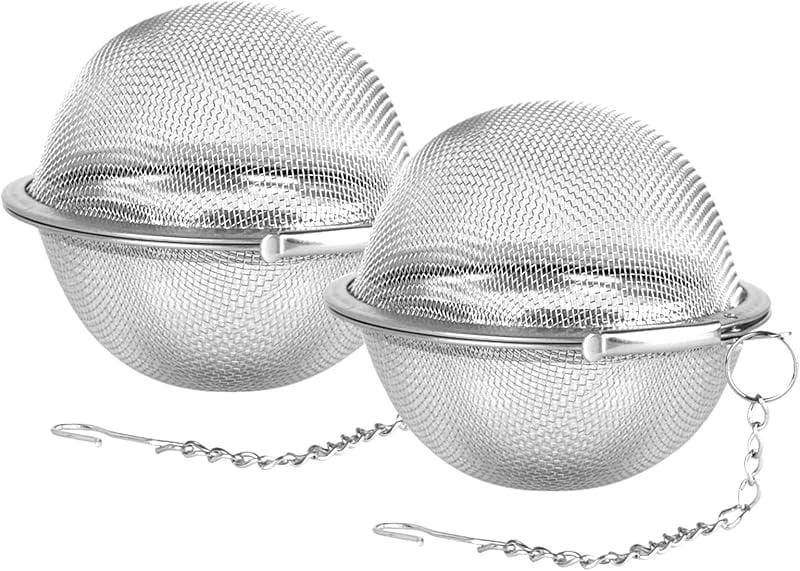XUET 4pcs Stainless Steel Mesh Tea Ball 2.1 Inch Tea Strainers Teas ...