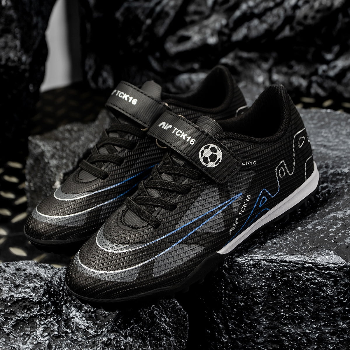 XUET Boys Soccer Cleats for Kids Athletic Turf Shoes for Outdoor ...