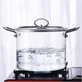 Xuet 5L Glass Saucepan, Clear Borosilicate Cooking Pot with Lid and ...