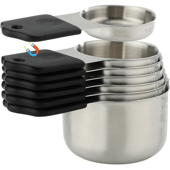 XUET Magnetic Measuring Cups Stainless Steel Magnetic Measuring Cups ...