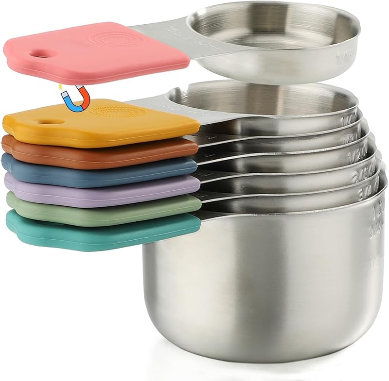 XUET Magnetic Measuring Cups Stainless Steel Magnetic Measuring Cups ...