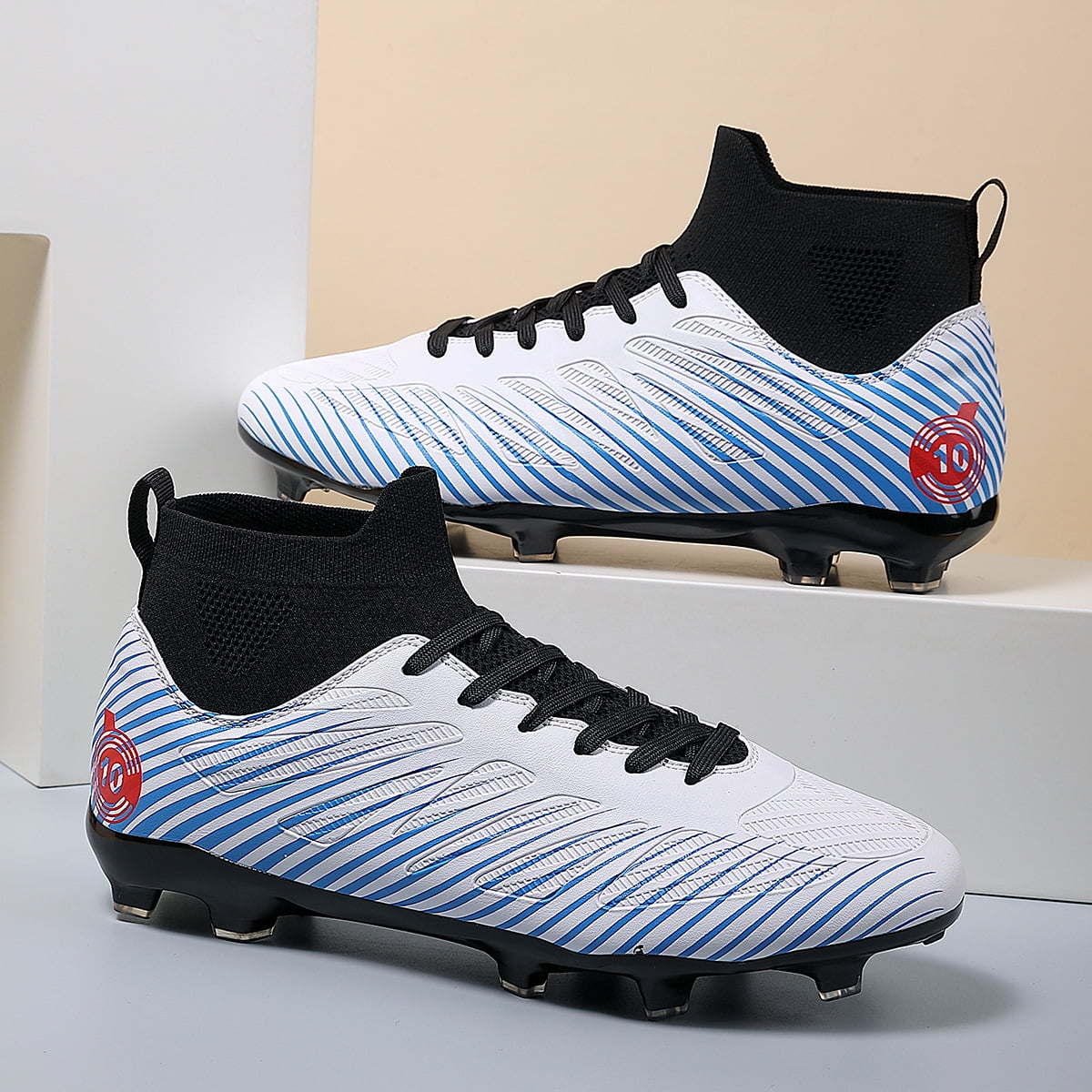 XUET Men's Soccer Shoes Firm Ground Soccer Cleats Adults Athletic ...