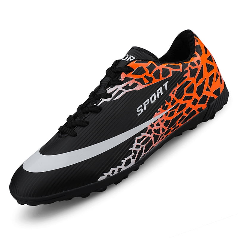 XUET Unisex Sizes Leather Soccer Cleats with Lace-Up for Training Firm ...