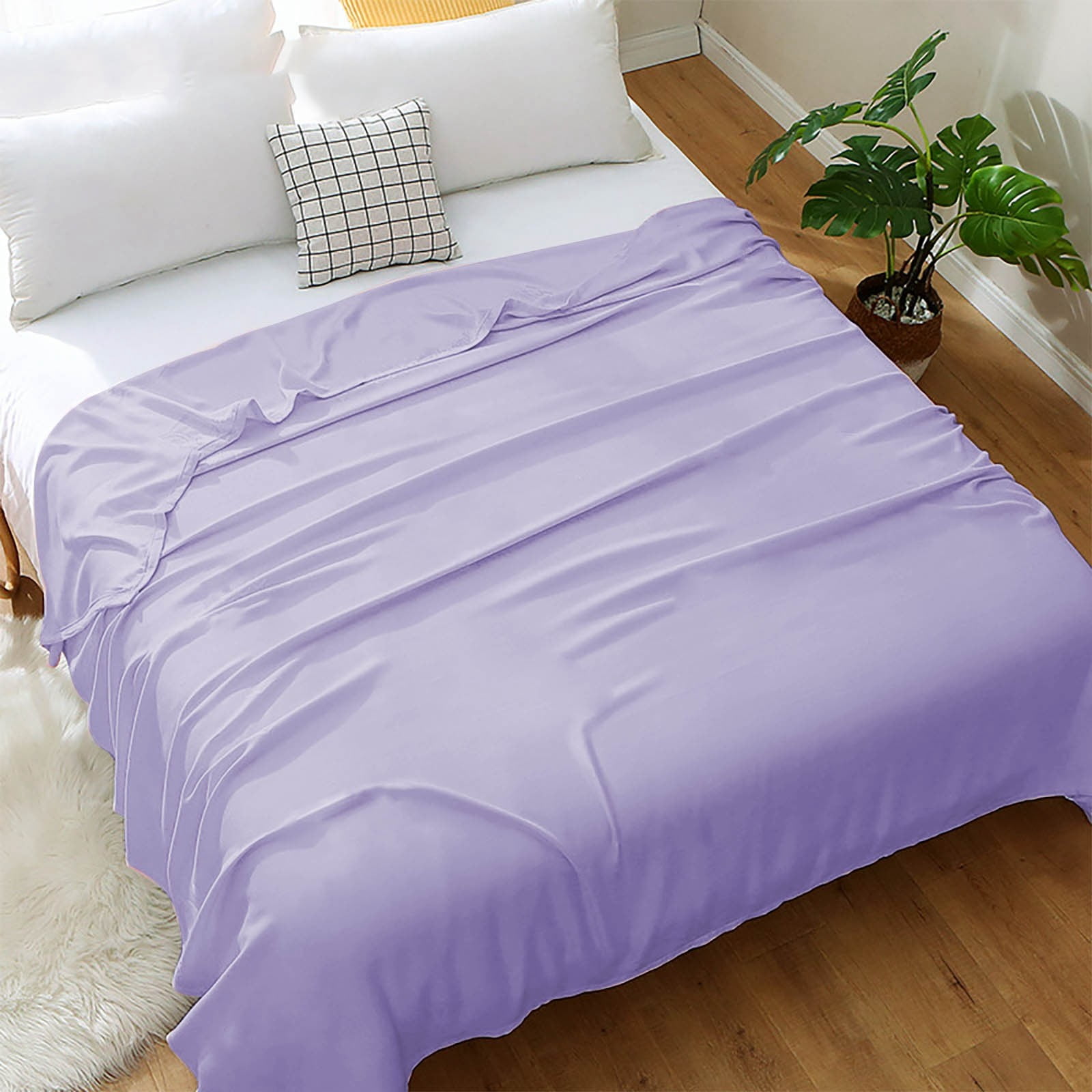 XUEYING Caramel Throw Blanket Fiber Blanket Ice Silk Summer Quilt Baby And Children's Nap Towel ...