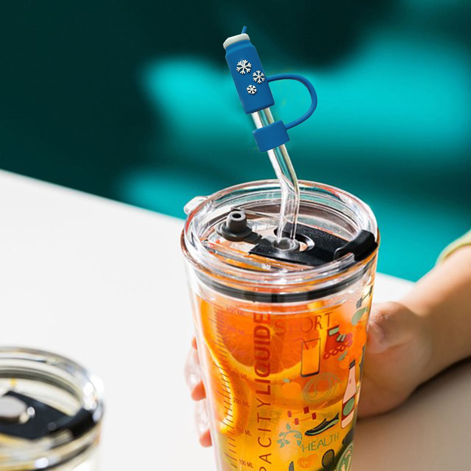 XUEYING Rainbow Metal Silicone Straw Covers Cap Compatible With 20 30 ...