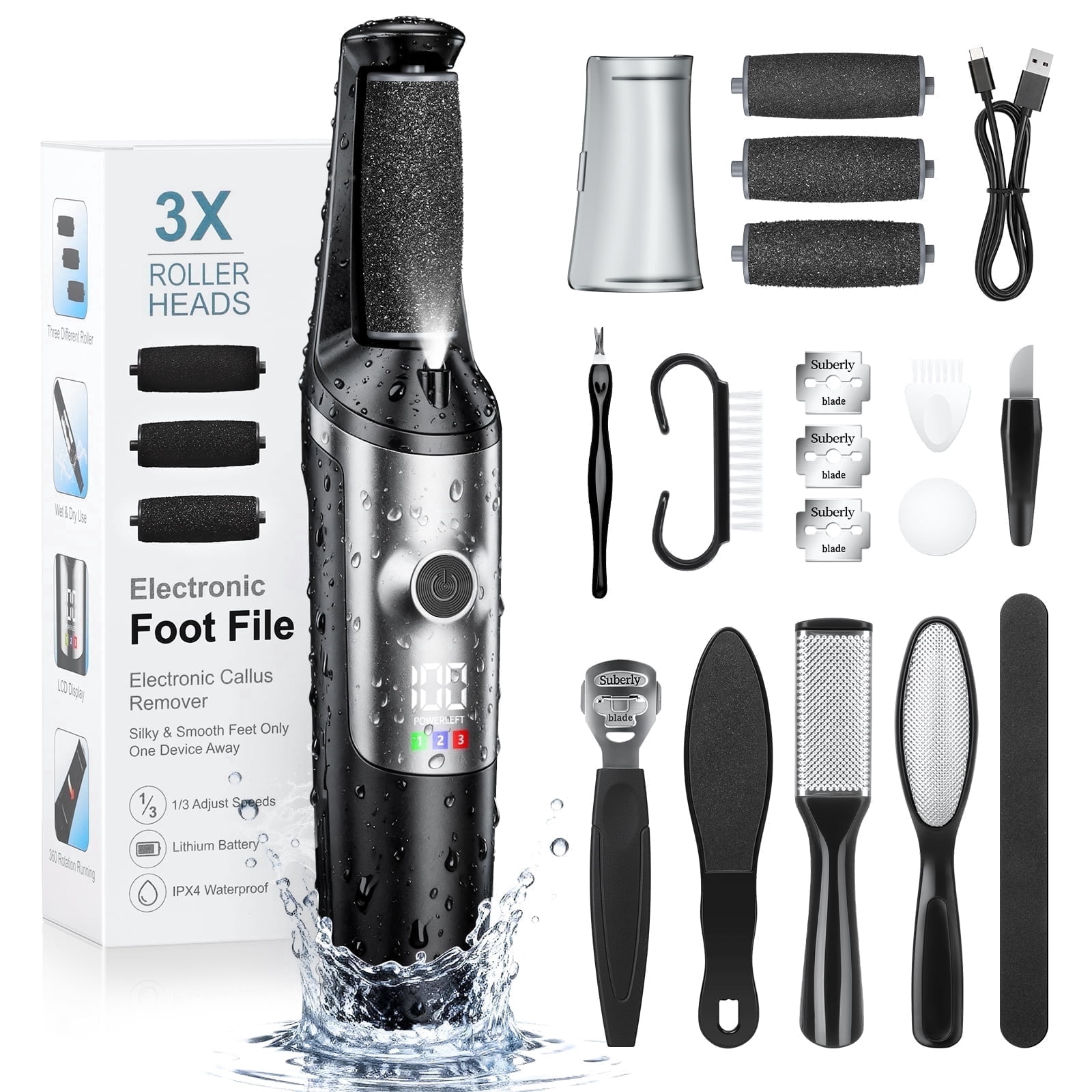 XUEYU Electric Foot Callus Remover, Waterproof Callus Remover for Feet ...
