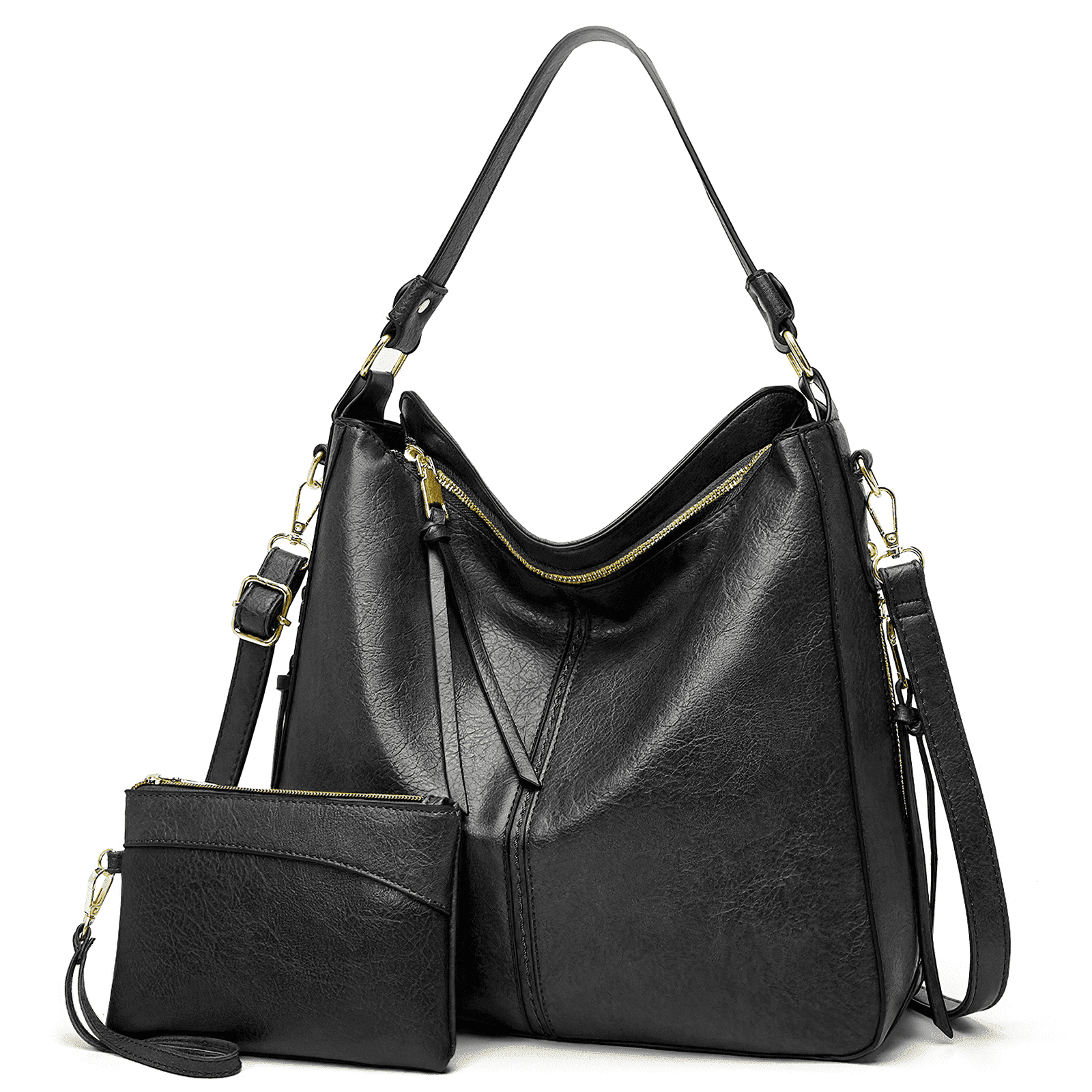 XUEYU Hobo Bag for Women, Vegan Faux Leather Handbag and Wallet Set ...