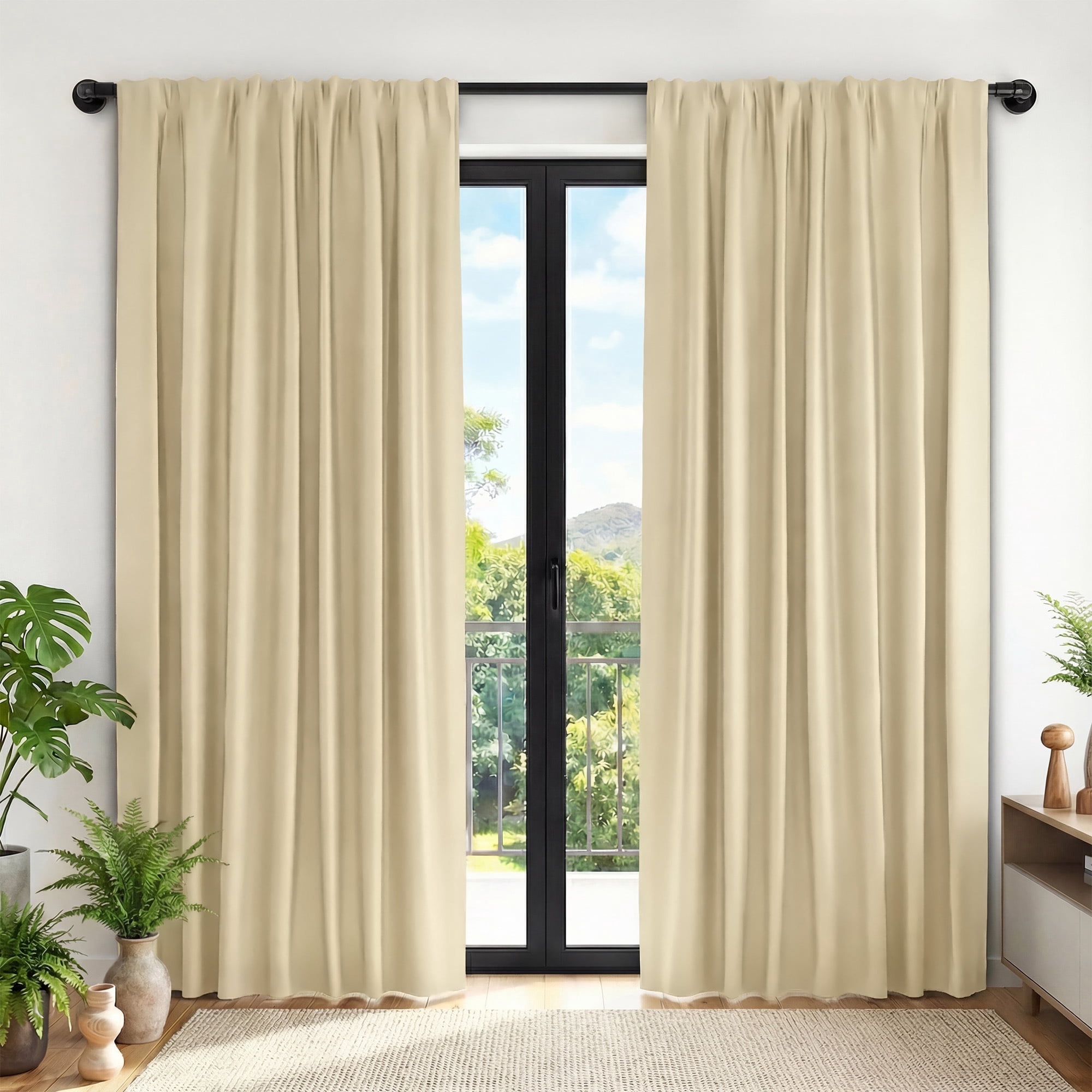XUEYU Blackout Curtains for Bedroom 84 Inch - Window Curtains Blackout ...