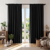 XUEYU Window Curtains Blackout, Back Tab Curtains 84 Inch, 100% ...