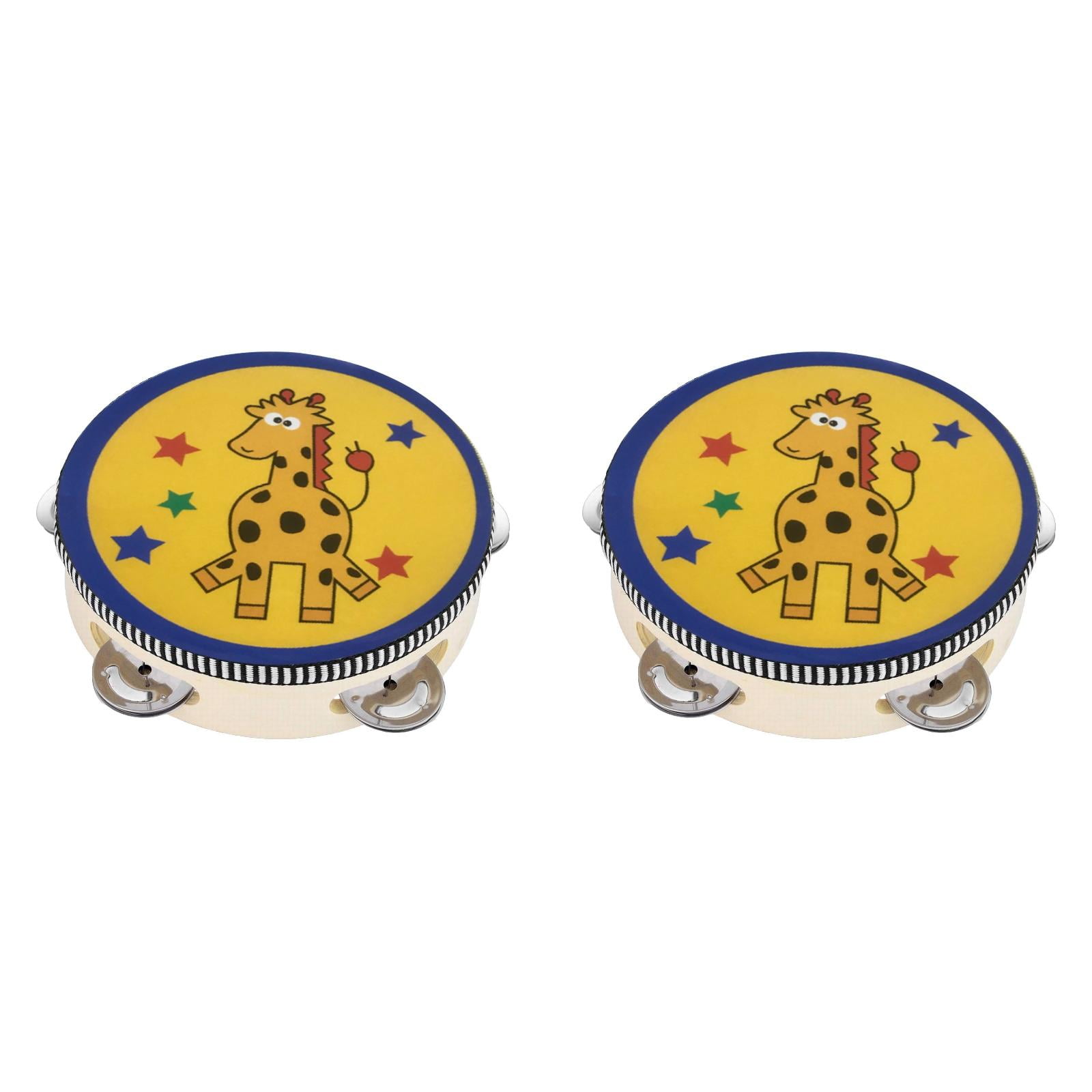 XUFLVPSEF 2 Pack Tambourines Musical Instrument for Kids and Adults, 4 ...