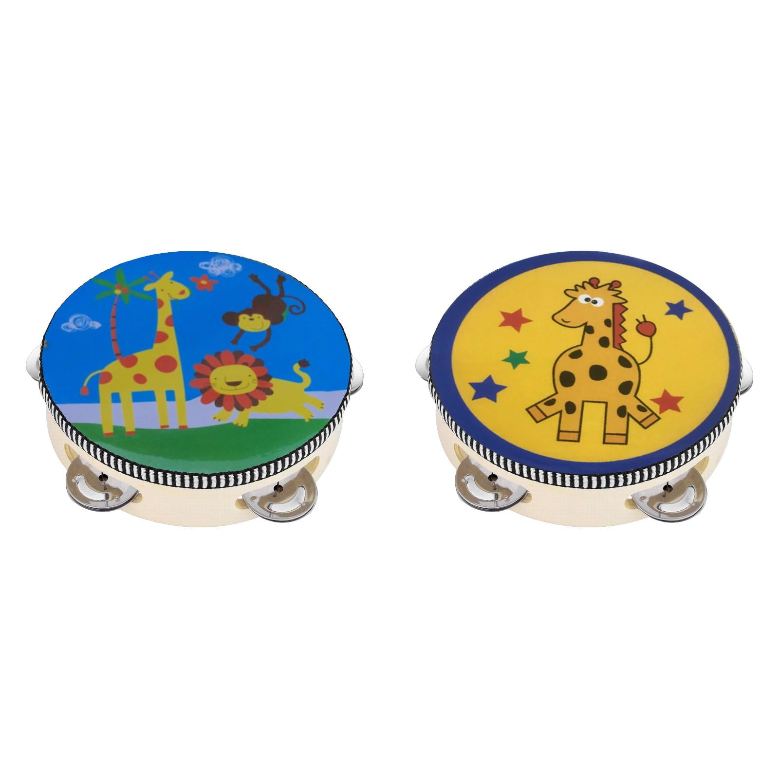 XUFLVPSEF 2 Pack Tambourines Musical Instrument for Kids and Adults, 4 ...